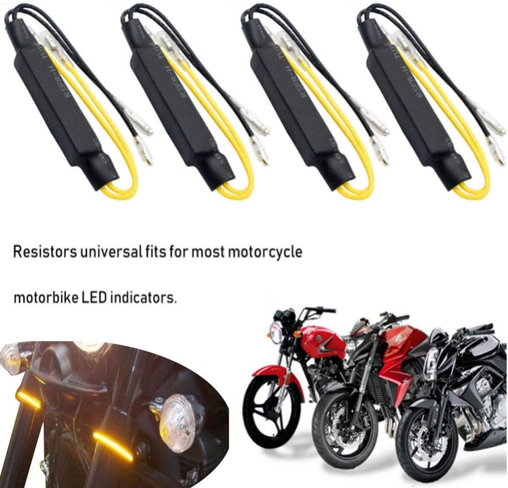 4PC Universal Motorcycle Flasher Light,JinXiu 12V Universal Motorcycle ...