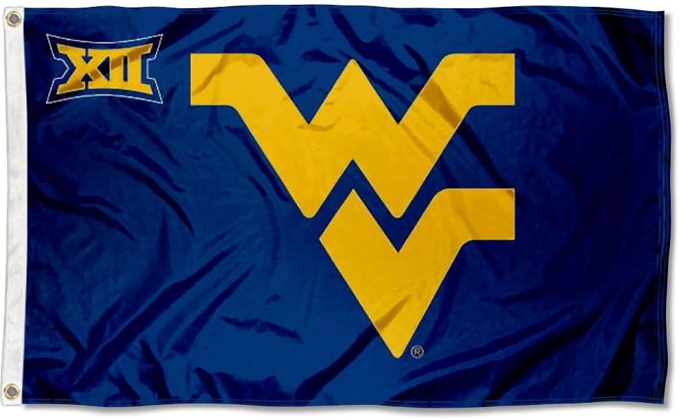 Amazon.com : College Flags & Banners Co. WVU Mountaineers Big 12 3x5 ...