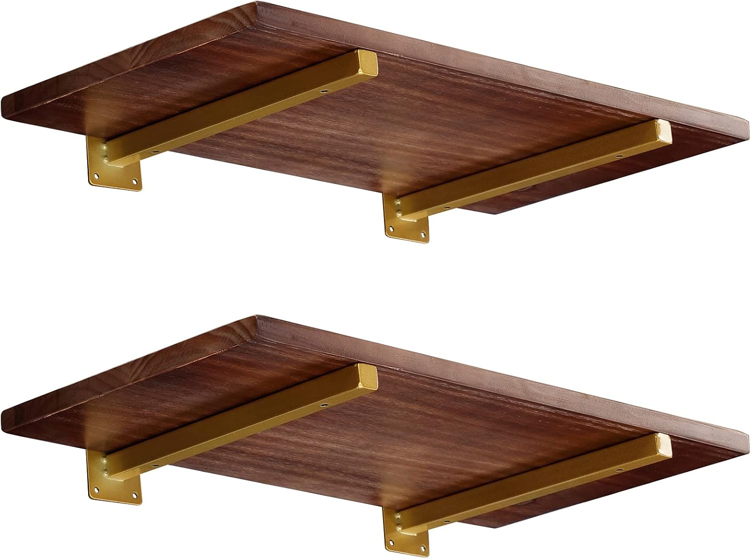 14 Inch Gold Shelf Brackets Wall Mounted Metal Golden Brackets For 