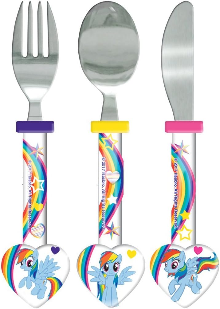 My Little Pony Cutlery Set, 3 piece, Knife/Fork/Spoon, Multi-colour ...