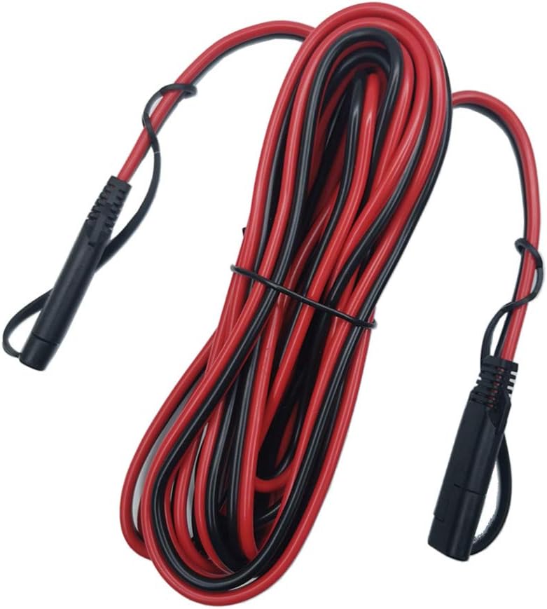 SAE to SAE 12V-24V Quick Disconnect Extension Cable 2 Pin with Dust Cap ...