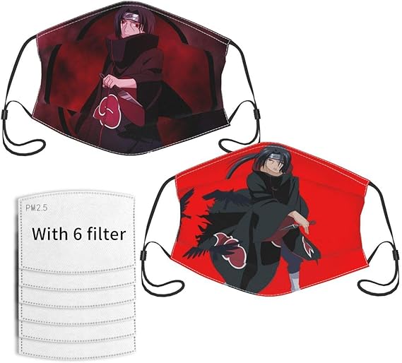 Itachi Face Mask 3D Print Naruto Mask Reusable and Washable Bandana ...