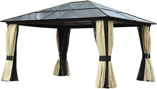 Outsunny paviljoen tuinpaviljoen tuintent partytent tent, aluminium ...