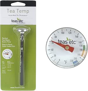 Amazon.com: Teas Etc Tea Temp Instant Read Tea Thermometer with Color ...