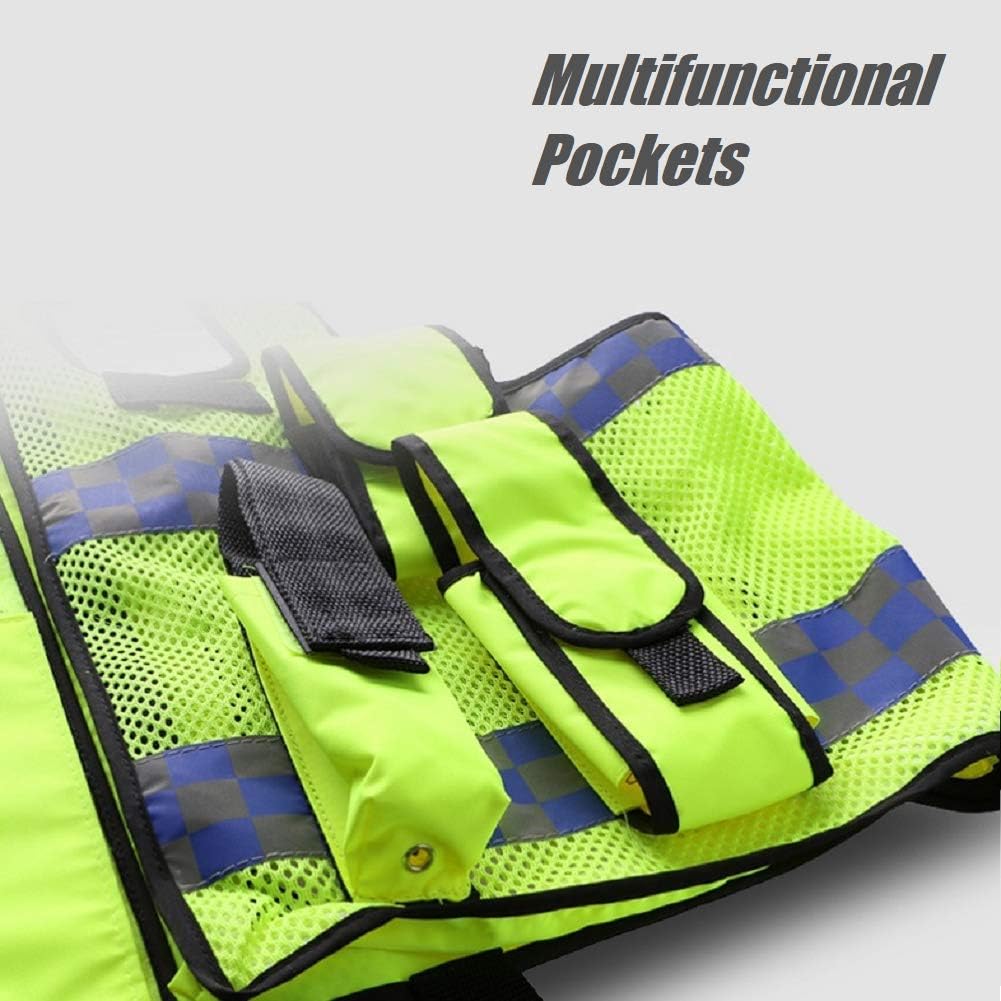 HYCOPROT Hi Vis Viz High Visibility Mesh Reflective Safety Vest ...