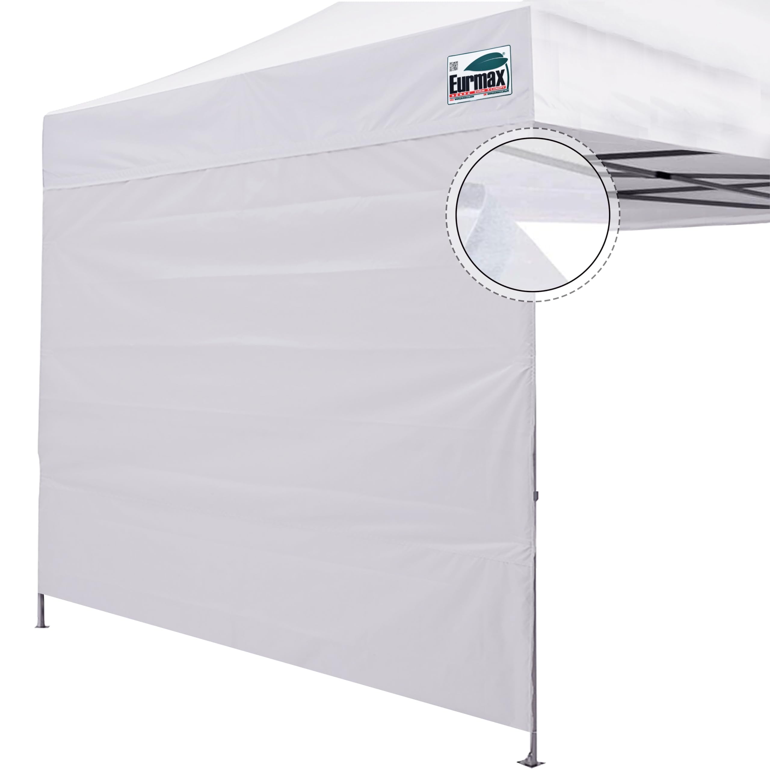 Eurmax USA Instant Canopy SunWall 10FT Pop Up Canopy Wall Sidewall with ...