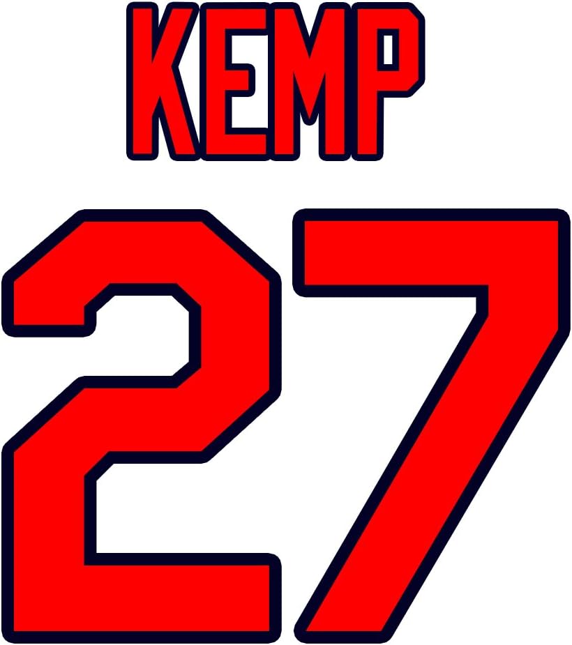 Matt Kemp Atlanta Braves Jersey Number Kit, Authentic Home Jersey Any ...