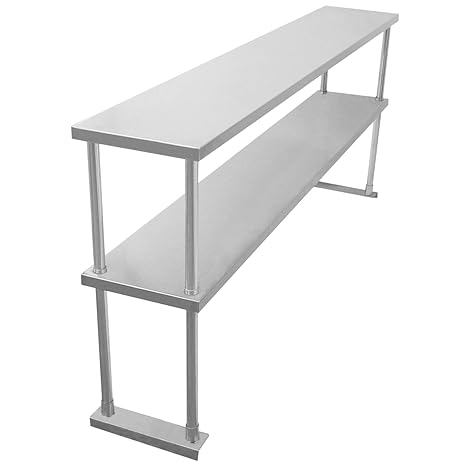 Commercial Kitchen Overshelf Shelf 1800mm Stainless Steel Double ...
