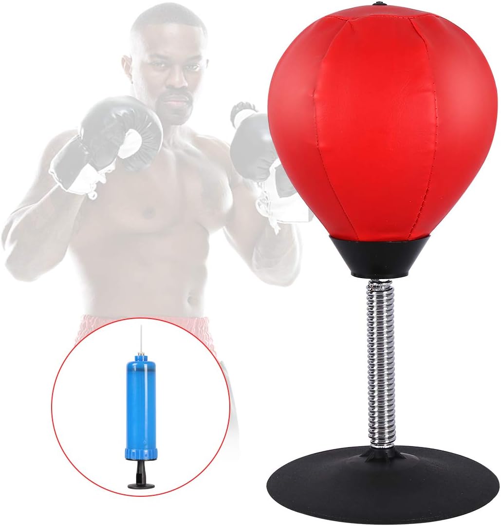 Qdreclod Desktop Punch Bag Stress Buster, Free Standing Boxing Speed ...