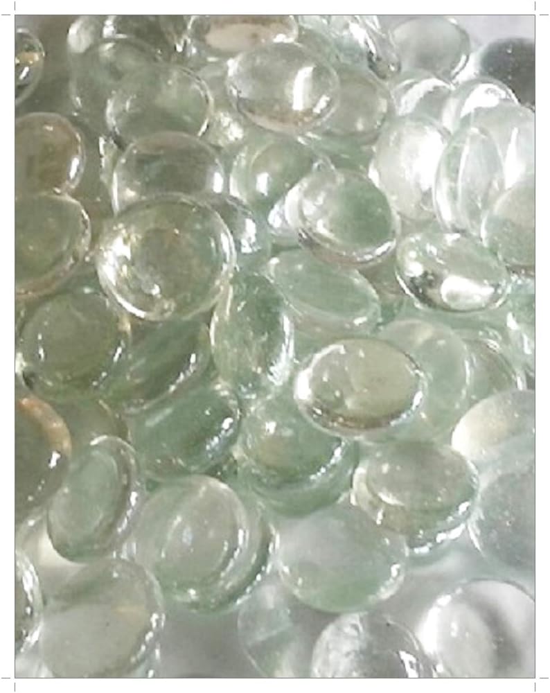 100 Clear Round Glass Pebbles/Stones/Gems/Nuggets/Beads 17-20mm: Amazon ...