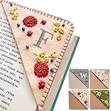 Amazon.com : Personalized Hand Embroidered Corner Bookmark, Hand ...