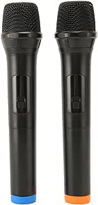 Trisar Wireless Microphone System 65.6ft Range, Metal UHF Dual Cordless ...