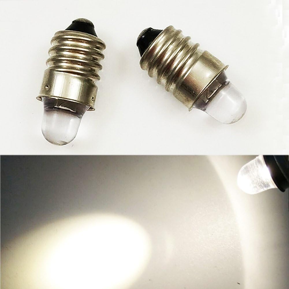 10X E10 3V 1A 6000K/4300K Miniature Screw Base Light Bulb Lamp ...
