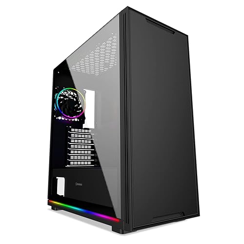 DARKROCK Trooper Mid-Tower ATX PC Gaming Case, Pre-Installed 3X 120mm ...