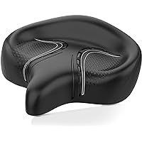 CDYWD Oversized Bike Seat for Men & Women Comfort - Extra Wide Soft Cushion Universal ...