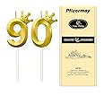 Amazon.com: Number 90 Birthday Candle 3D Crown Designed 90th Cake ...