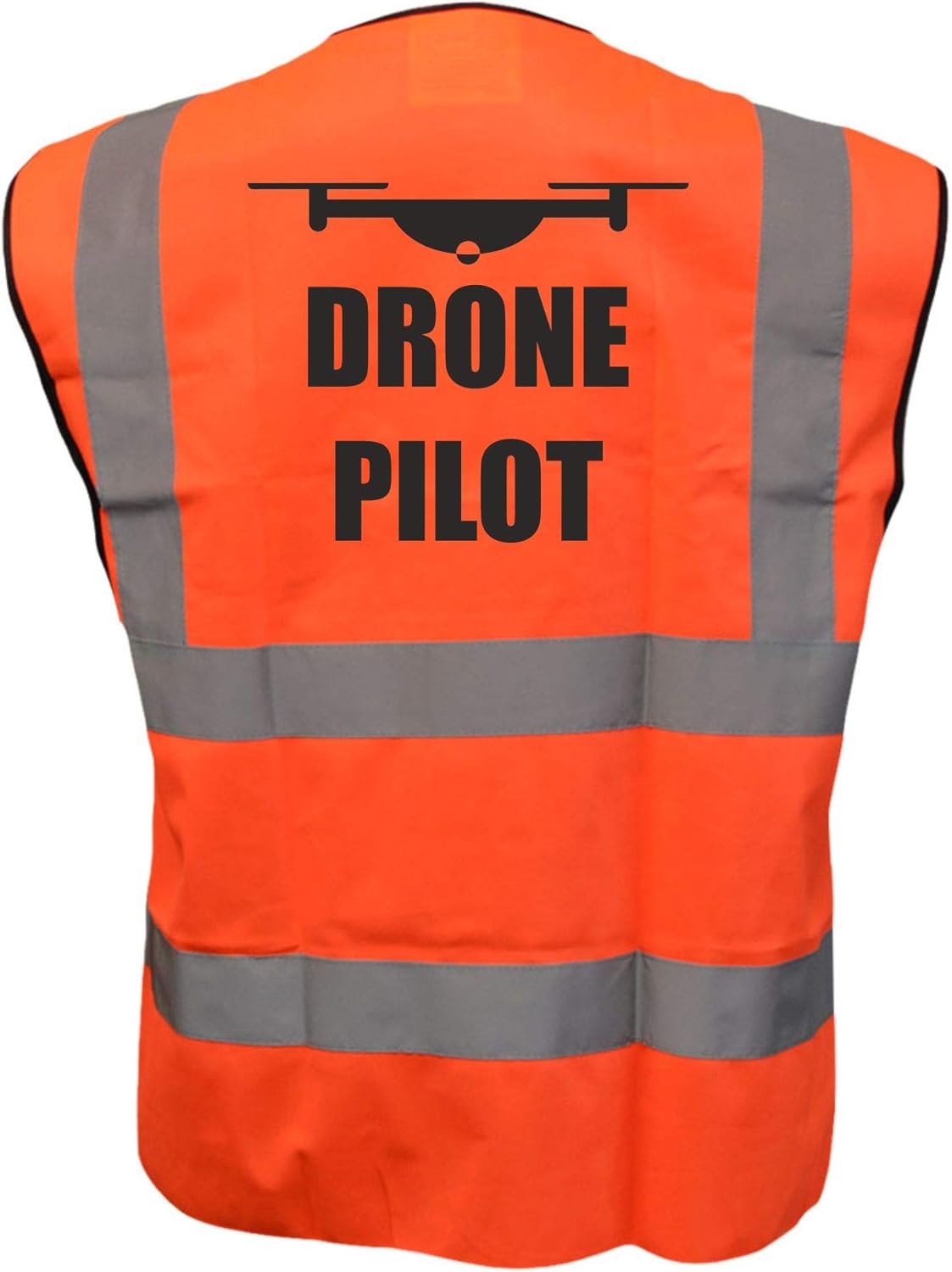 Drone Pilot Printed Orange Vest, Aerial Photography, Events: Amazon.co ...