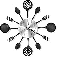 Amazon.com: CIGERA 14 Inch Cutlery Kitchen Wall Clocks with Fork and ...