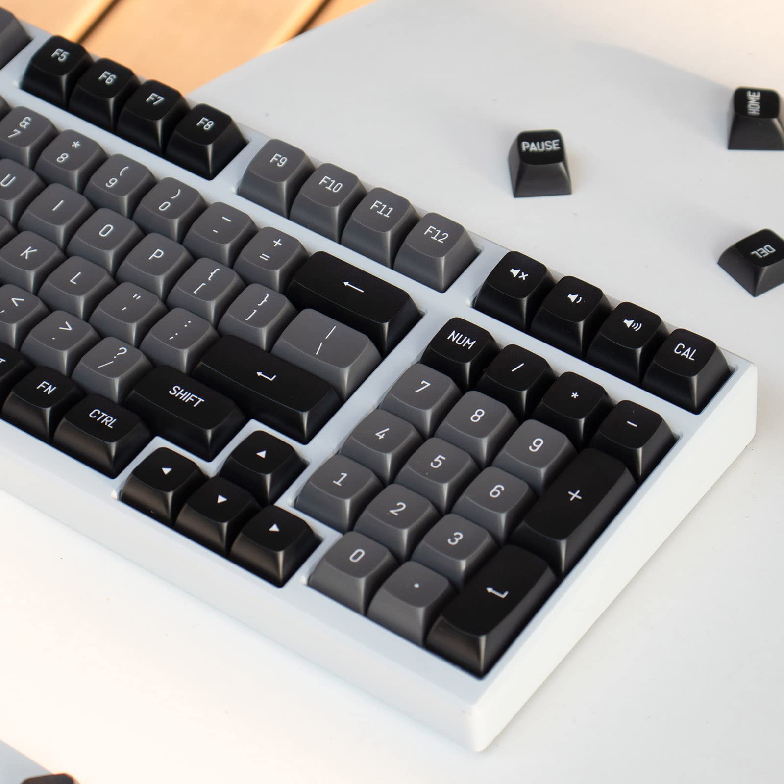 Mua Black Grey Keycaps Set 150 Keys MSA Profile Double Shot ISO/ANSI ...
