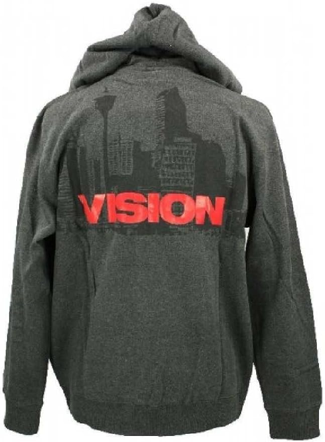Vision Street Wear Zipper Skateboarding Skate Men Hoody, Color:Grey ...