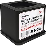 Amazon.com: iPrimio Bed and Furniture Square Risers - 8 Pack Brown 3 ...