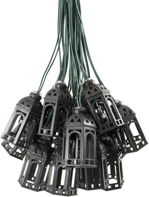 Elan Outdoor Garden Solar Powered Moroccan String Lanterns – 20 LEDs ...
