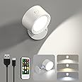 LED Wall Sconces with Remote, Wall Mounted Lights Rechargeable Battery ...