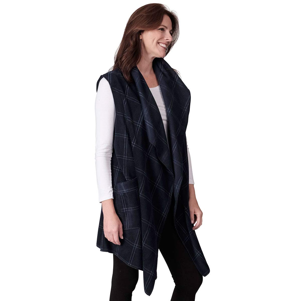 Le Moda Women's Sherpa Trimmed Fleece Vest | Winter Collection | Buy ...