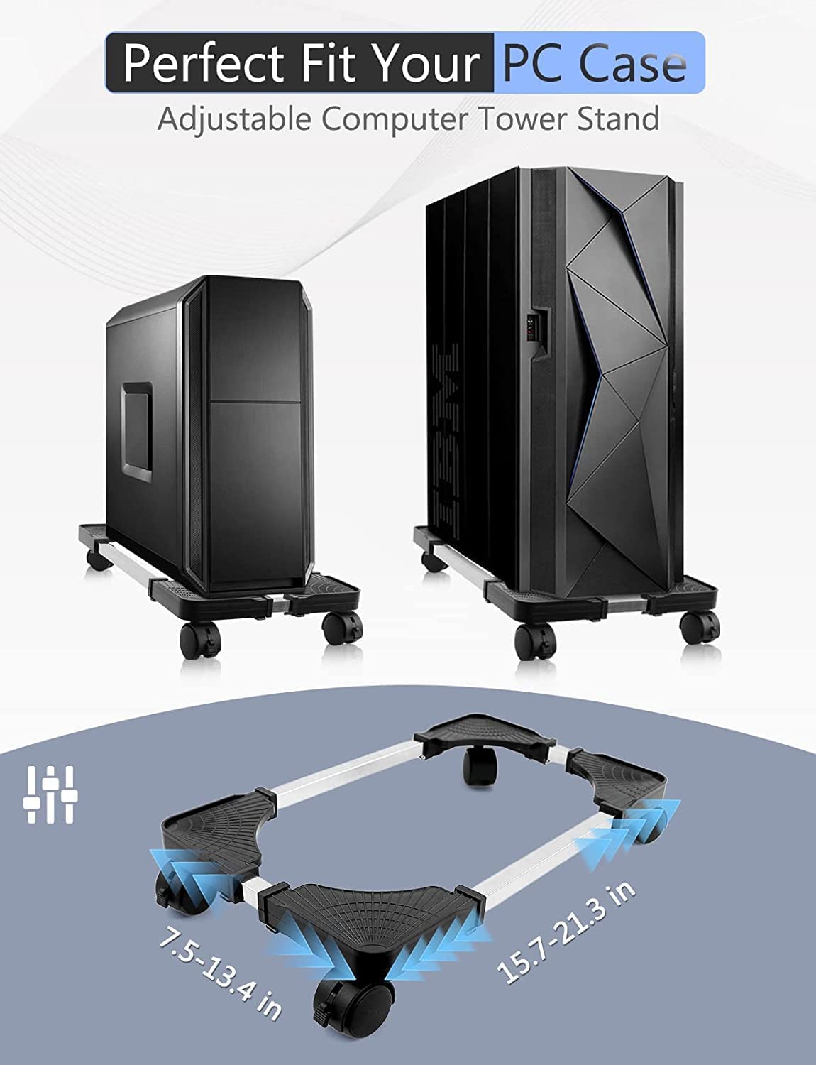 Mua Seloom Computer Tower Stand, PC Stand, Adjustable Mobile CPU Stand ...