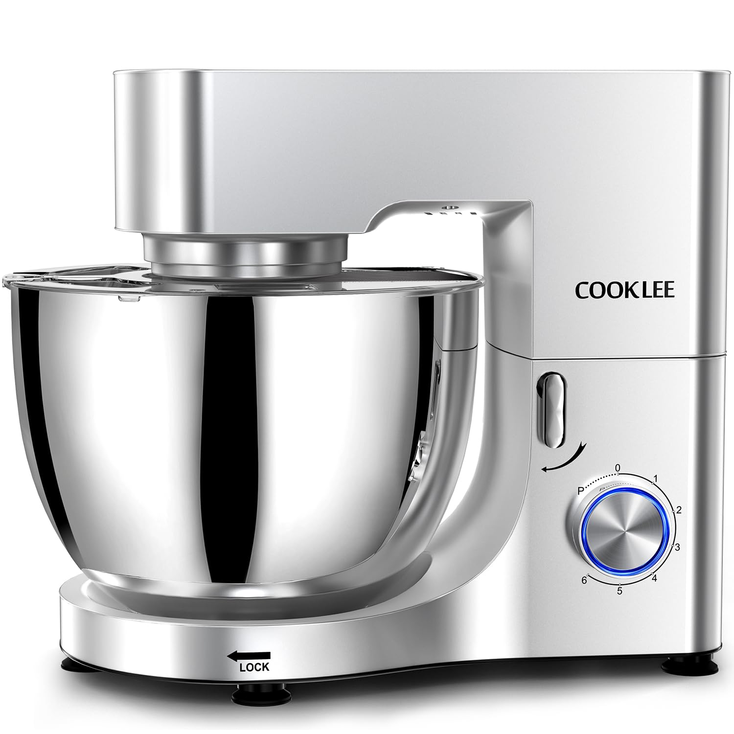 COOKLEE Stand Mixer, 9.5 Qt. 660W Electric Kitchen Mixer with ...