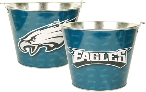 Amazon.com: Philadelphia Eagles Team Color Metal Beer Bucket: Kitchen ...