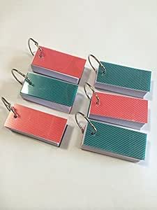 Amazon.com: Mini Blank Flash Cards with Binder Ring EASY FLIP D-RING ...