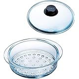 Pyroflam Borosilicate Clear Glass Steamer Basket, 20cm: Amazon.co.uk ...