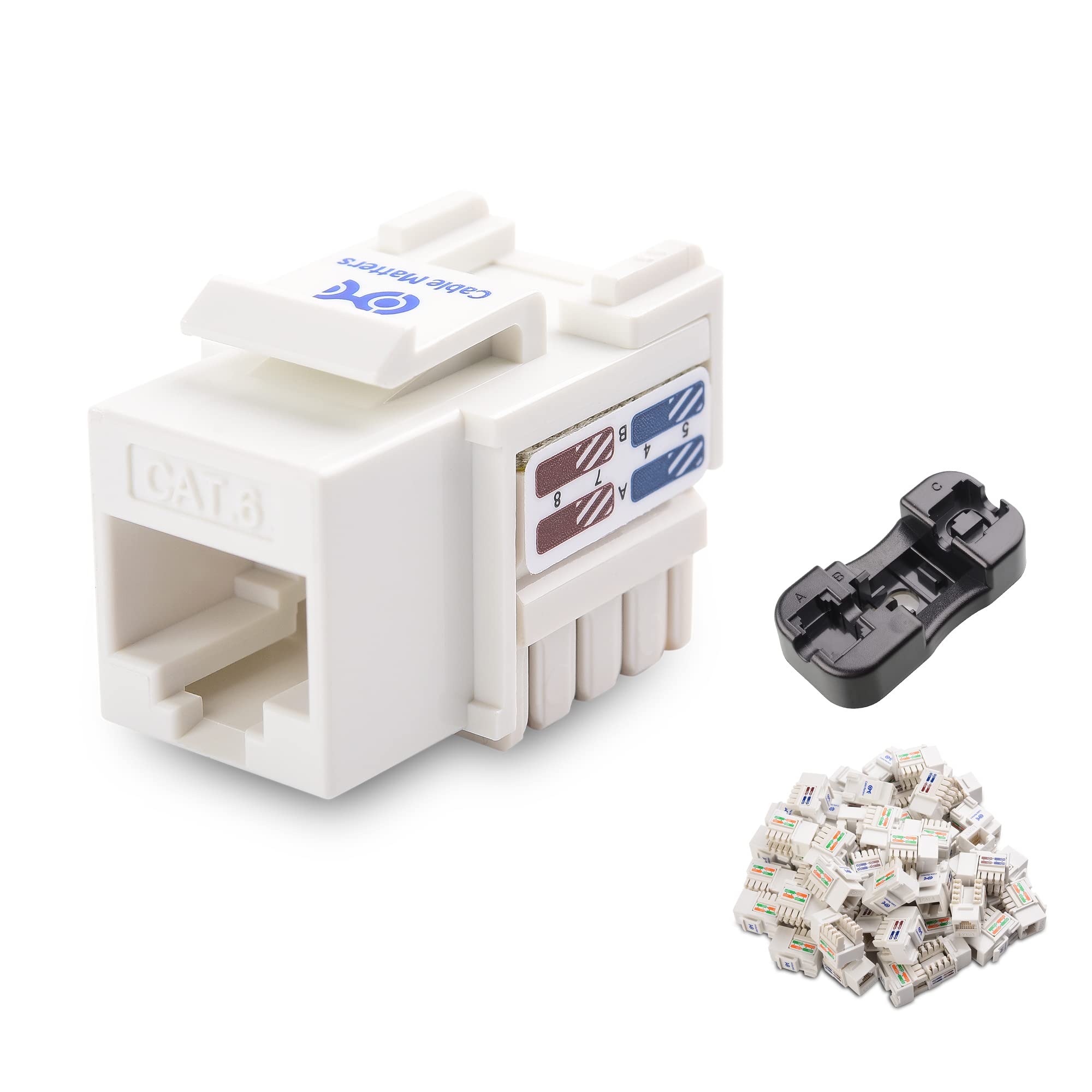 Mua [UL Listed] 50-Pack 10Gbps Cat6 Keystone Jacks, RJ45 Keystone Jack ...