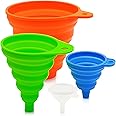 Amazon.com: 4 Different Sizes Kitchen Funnel, Funnels for Filling Bottles, Food Grade Silicone ...