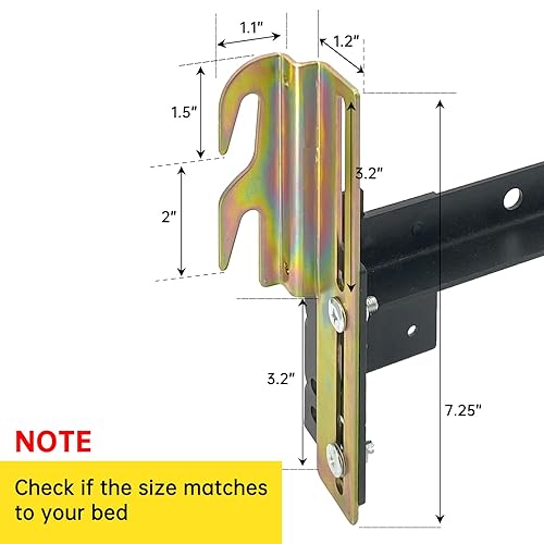 Bed Frame Conversion Brackets CAFORO #711 Bolt On To Hook On