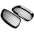 Amazon.com: Glossy Black Front Upper LH RH Kidney Grille Compatible ...