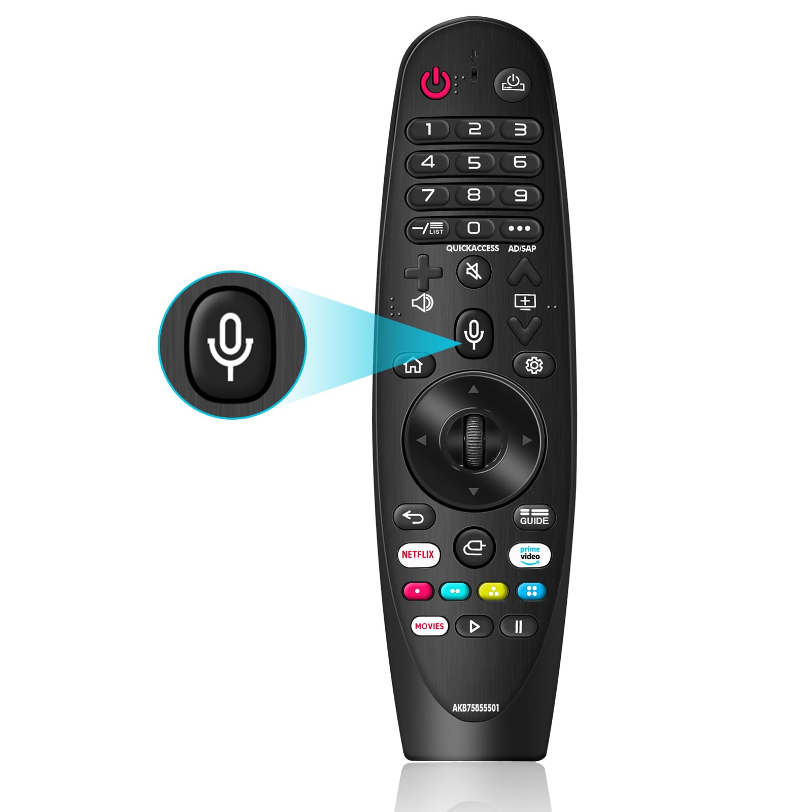 AKB75855501 Replacement Magic Remote for LG Smart TV Remote with Voice and Pointer Function ...