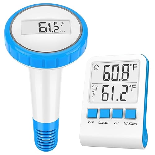 Wireless Pool Thermometer, Digital Pool Thermometer Floating Easy Read ...
