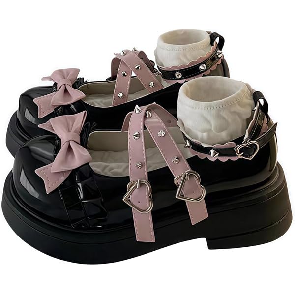 Lolita Shoes BEROBELLO Sweet Lolita Mary Jane Shoes - Bow Detail, Cross ...