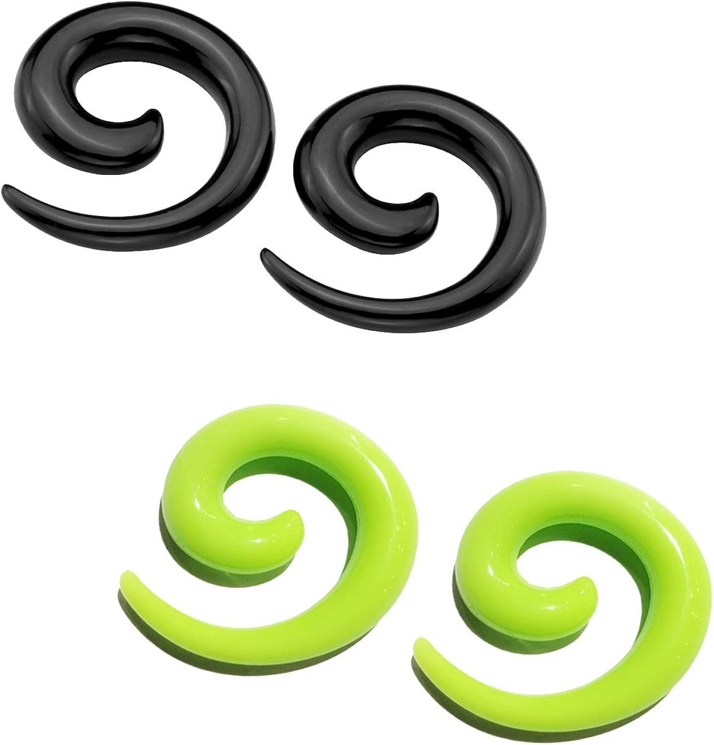 My Sunshine® 2 Pairs of Acrylic Spiral Ear Stretcher Expander 1.6mm ...