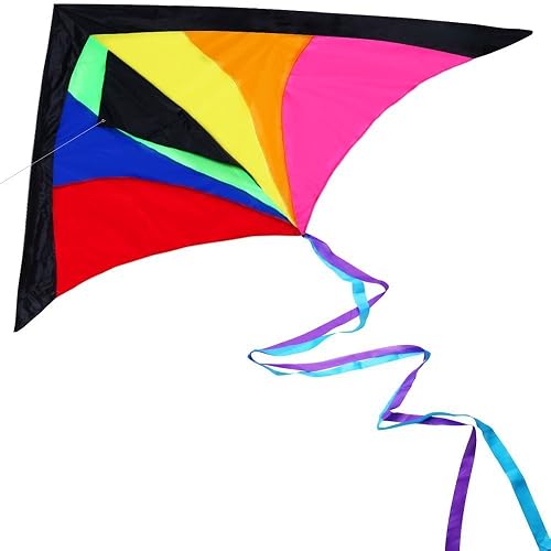 Anpro Colorful Kite for Kids and Adults with 60 Meter/197 Feet Flying ...
