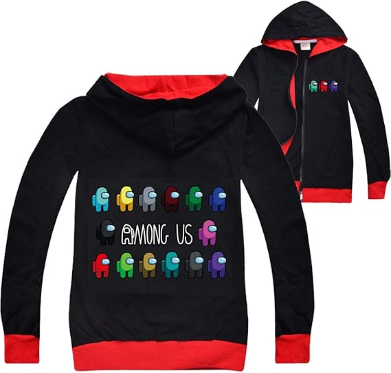 Among Us Game Jacket Boys Zipper Sweater Kids Hoodie Girls Long Sleeve ...