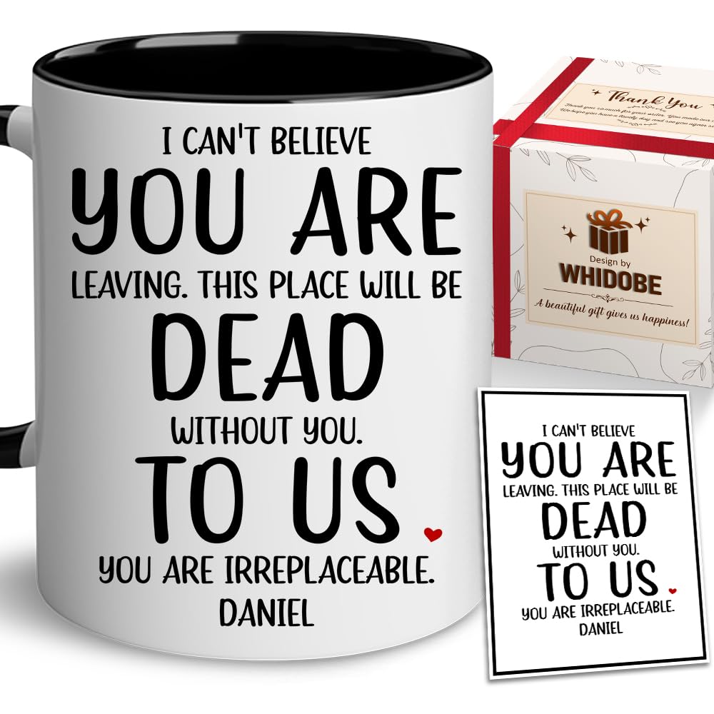 WHIDOBE Coworker Leaving Gifts For Women Men, You Are Dead To Us Mug ...