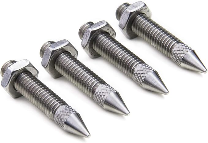 PrecisionGeek - M6 Stainless Steel Solid Speaker Spikes, knurled L=35mm ...