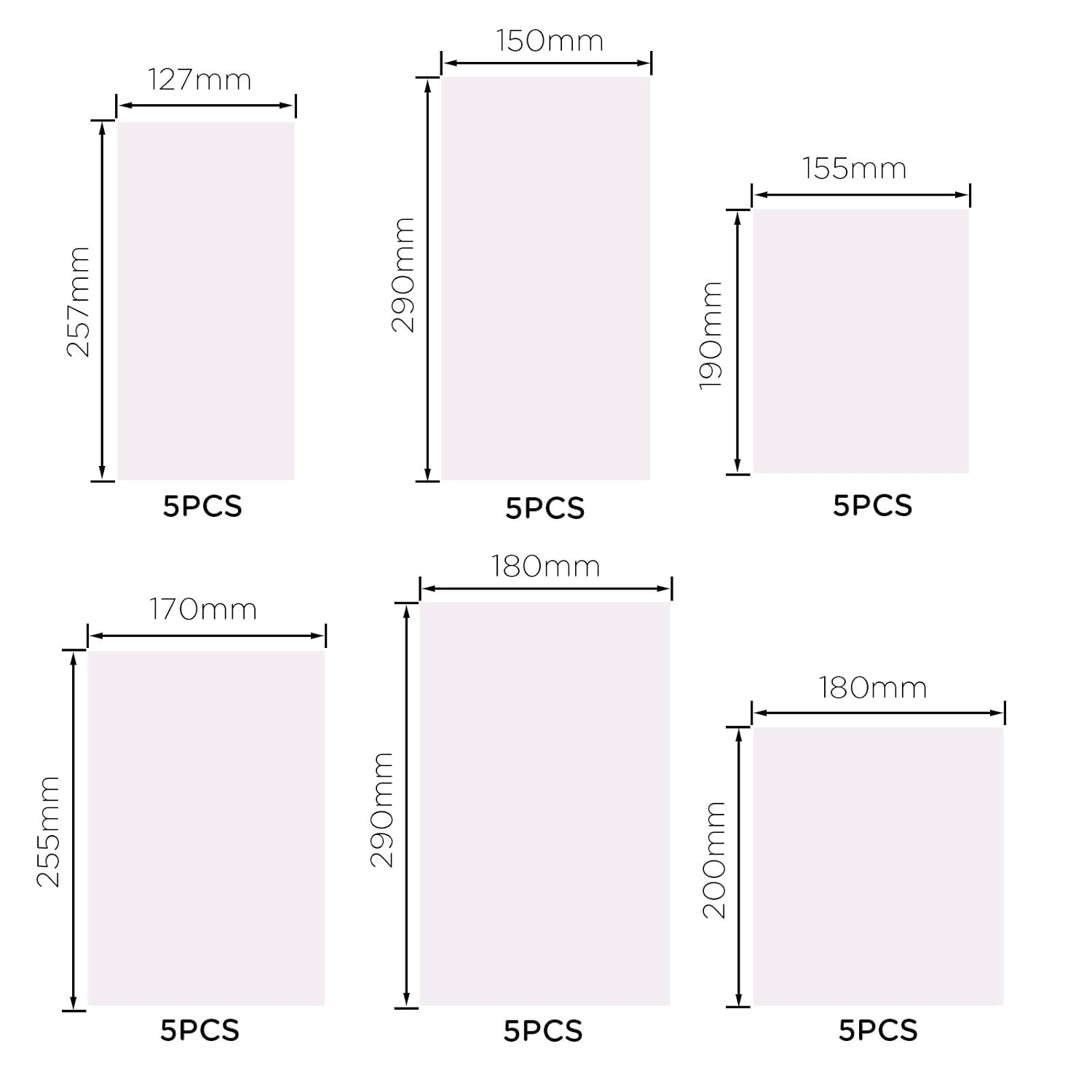 KINBOM 30PCS Sublimation Shrink Wrap Film Heat Shrink Wrap Bags White ...