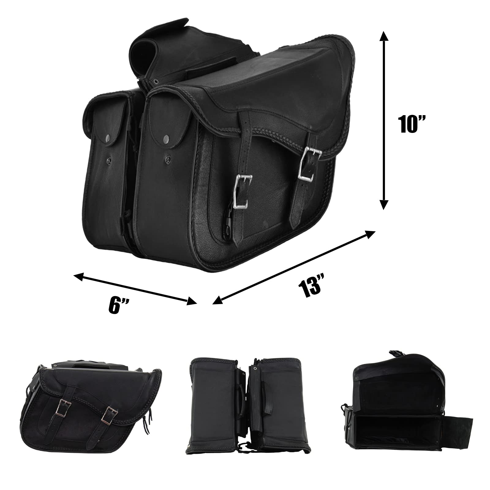 Mua Motorcycle Saddle Bags Leather Motorcycle Swing Arm Bag For ...