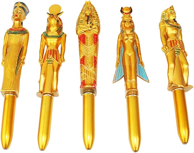 Amazon.com : Toyvian 5pcs Ballpoint Pen Egyptian Shape Cute Gel Ink ...