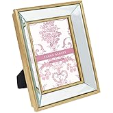 Amazon.com - Laura Ashley 4x4 Silver Beveled Mirror Picture Frame ...