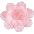 Amazon.com: mookaitedecor Rose Quartz Carved Gemstone Lotus Flower ...